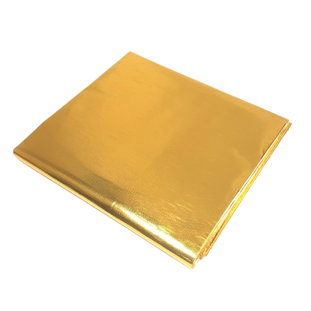 1M x 1.2M GOLD ADHESIVE HIGH TEMPERATURE HEAT REFLECTIVE SHEET SHIELD ...