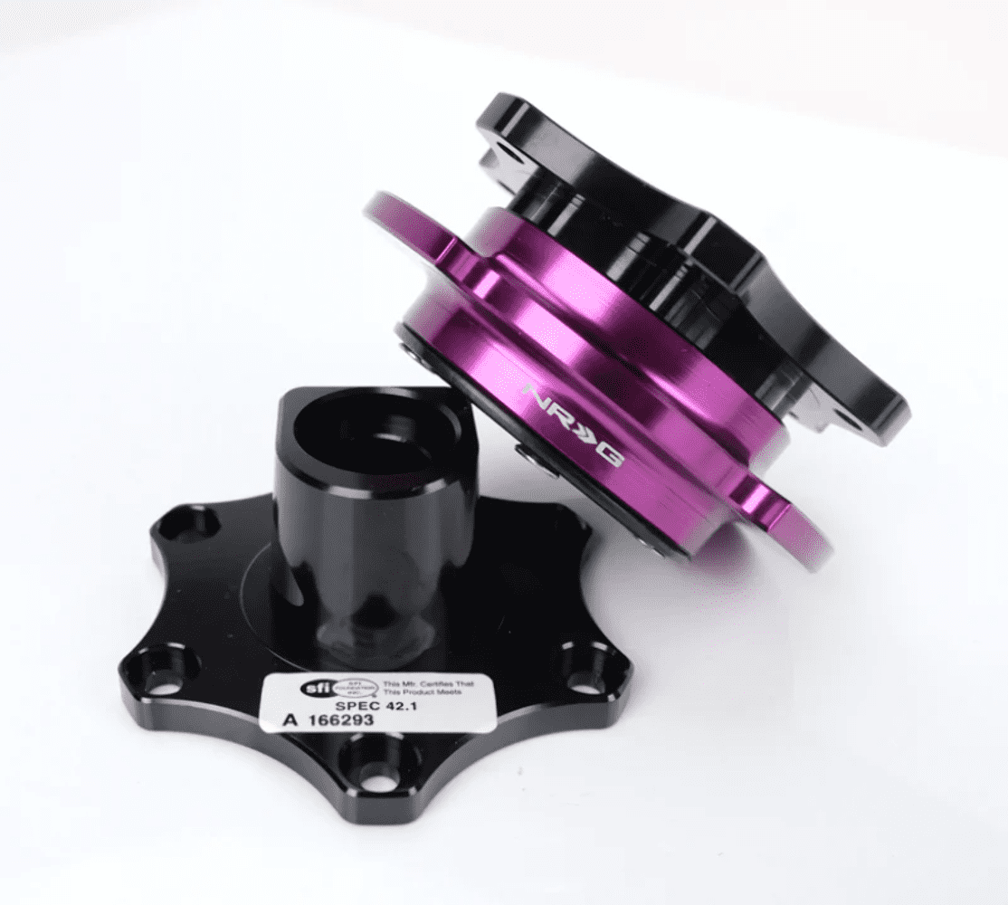NRG SFI 42.1 D SHAPED QUICK RELEASE STEERING WHEEL HUB ADAPTER [KEY WA ...